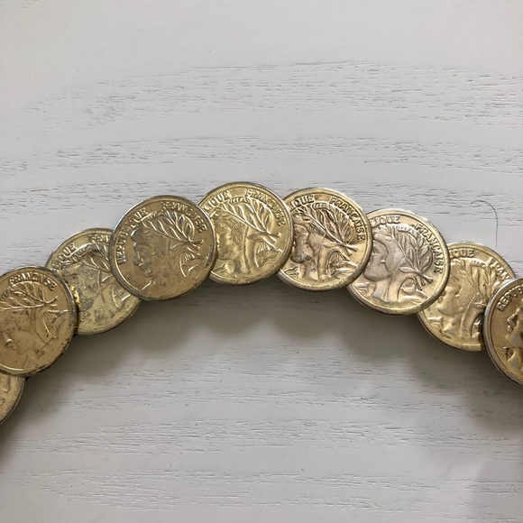 Accessories | Vintage Republique Francaise Gold Coin Belt | Poshmark